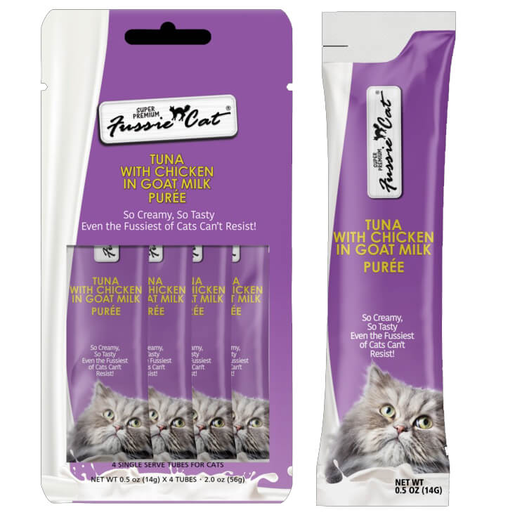 Fussie Cat Puree in Goat Milk Tuna & Chicken