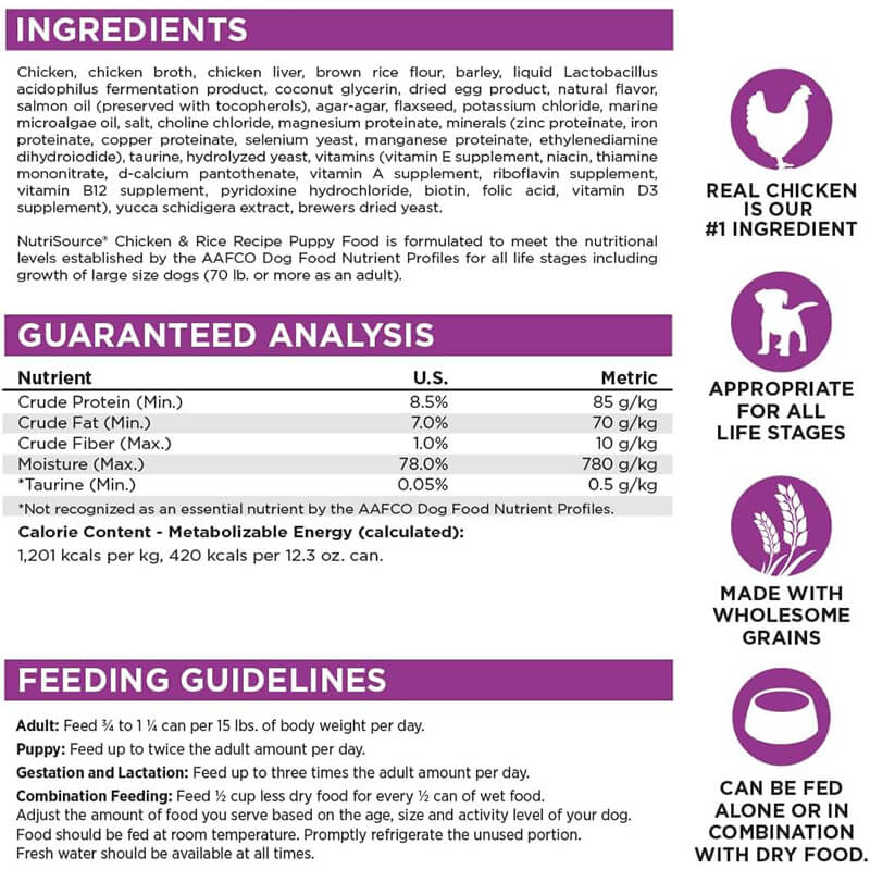 Nutrisource Puppy Chicken & Rice Recipe