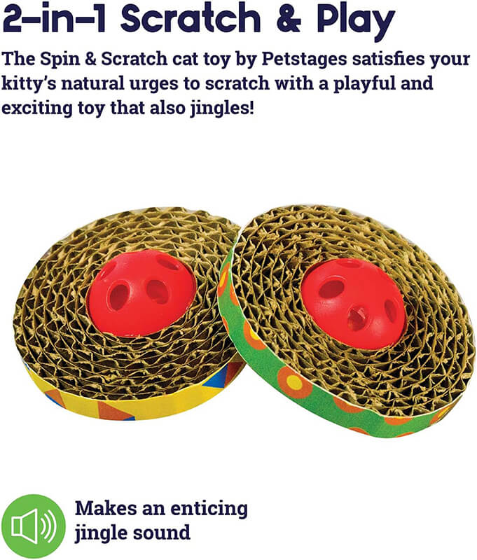 Petstages Spin & Scratch Toy 2 Pack