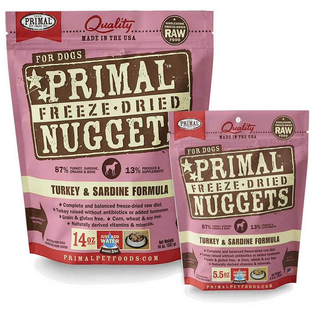 Primal Freeze Dried Turkey & Sardine Nuggets